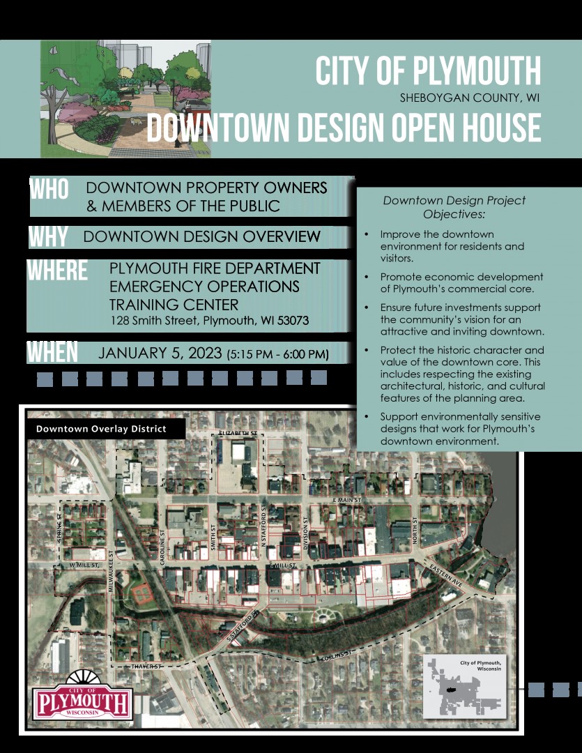 Open House for Plymouth Downtown Design Strategy | Plymouth Wisconsin